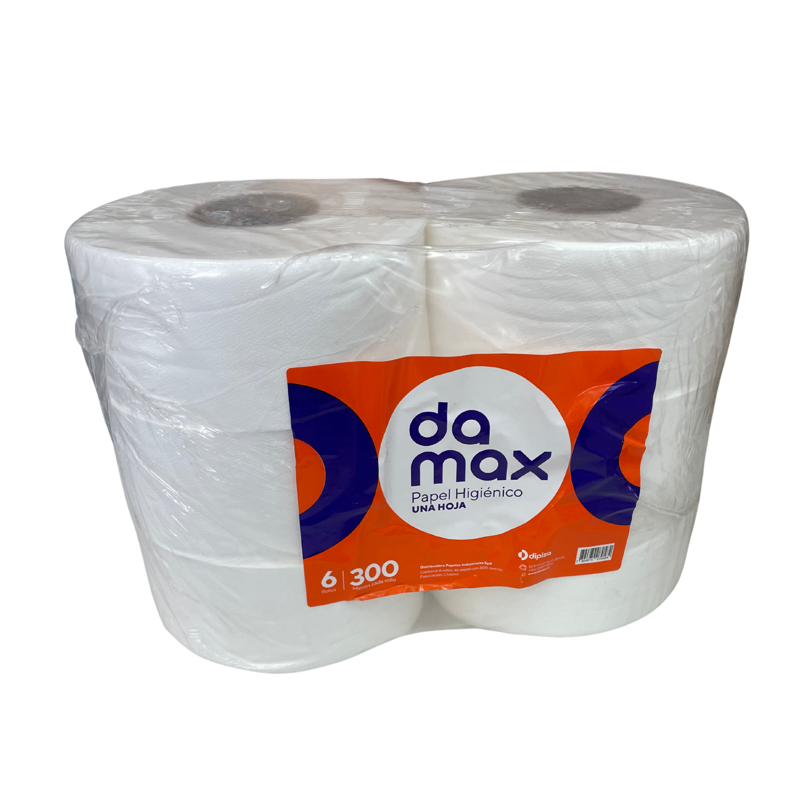 PAPEL HIGIENICO JUMBO DE 300 METROS X 6 ROLLOS PREMIUM (damax) – Fibra ...