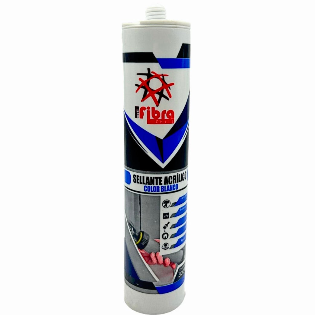 SILICONA "FIBRA" ACRILICA BLANCA PINTABLE 300 ML – Fibra Chile